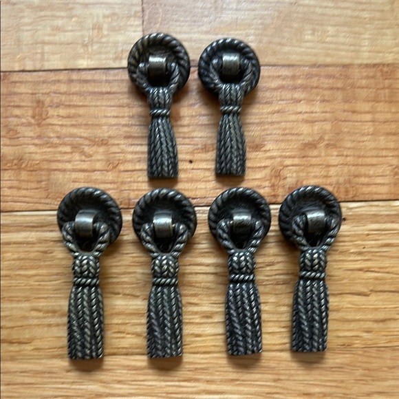 Accents | Vintage Brass Tassel Drawer Pulls 4 Large And 2 Small | Poshmark